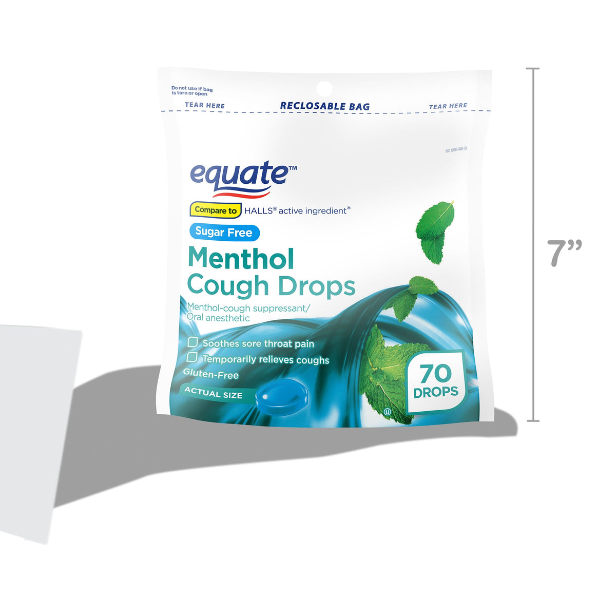 Sugar-Free Menthol Drops, 70 Count | Buy Equate Sugar from ...