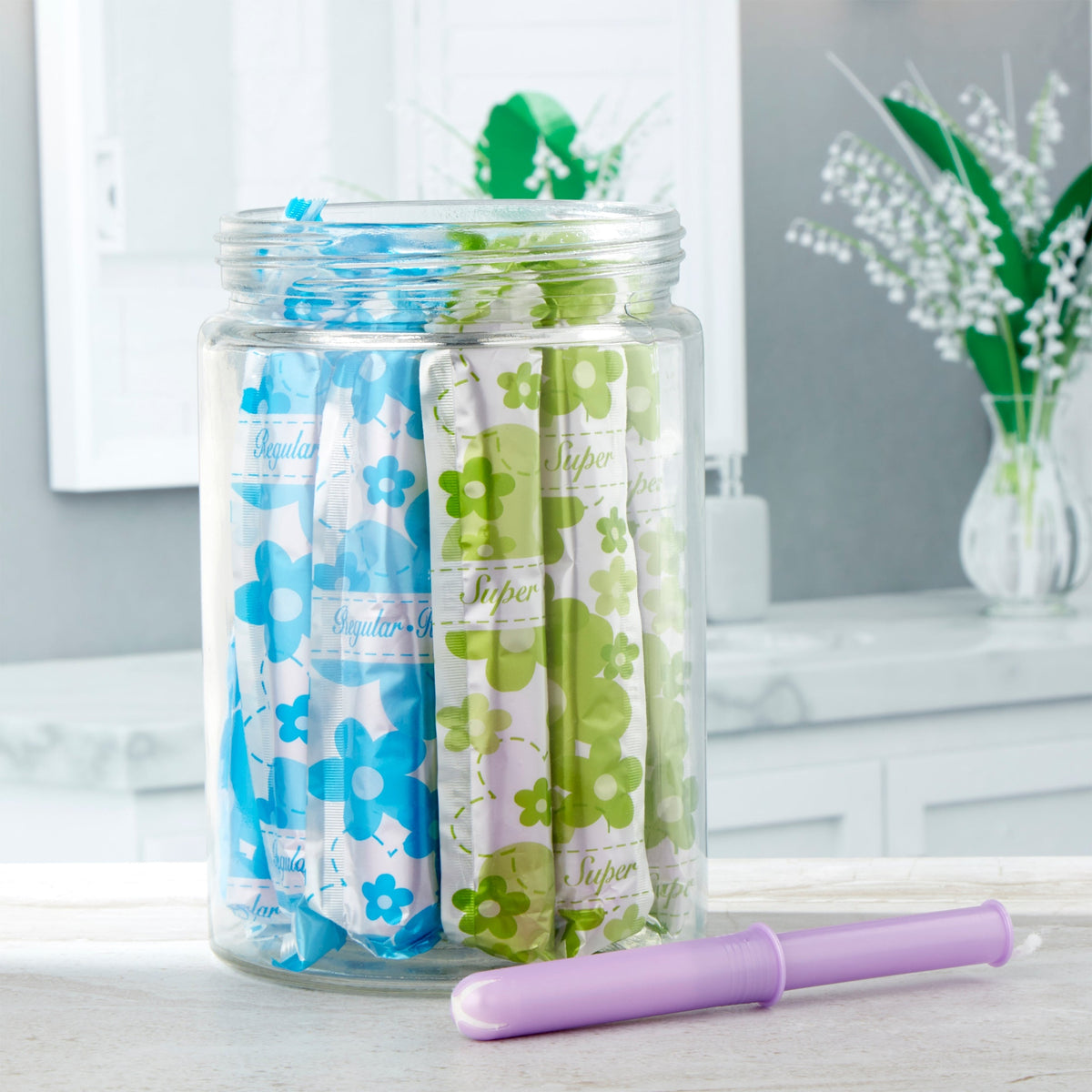 Equate Unscented Tampons With Plastic Applicator - Regular And Super ...